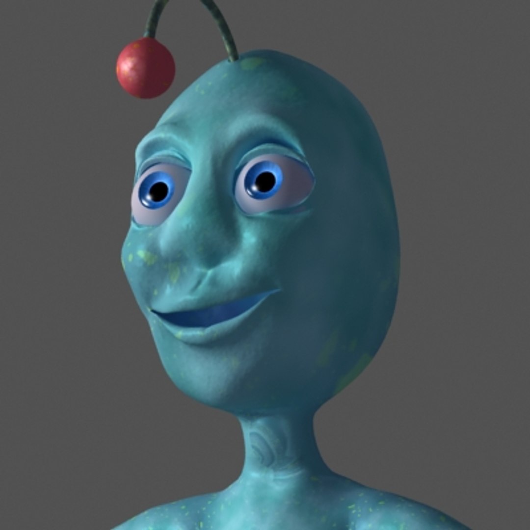 Alien Creature Blue 3d Model