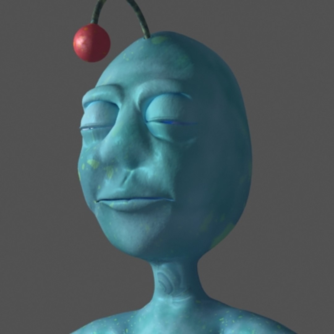 Alien Creature Blue 3d Model