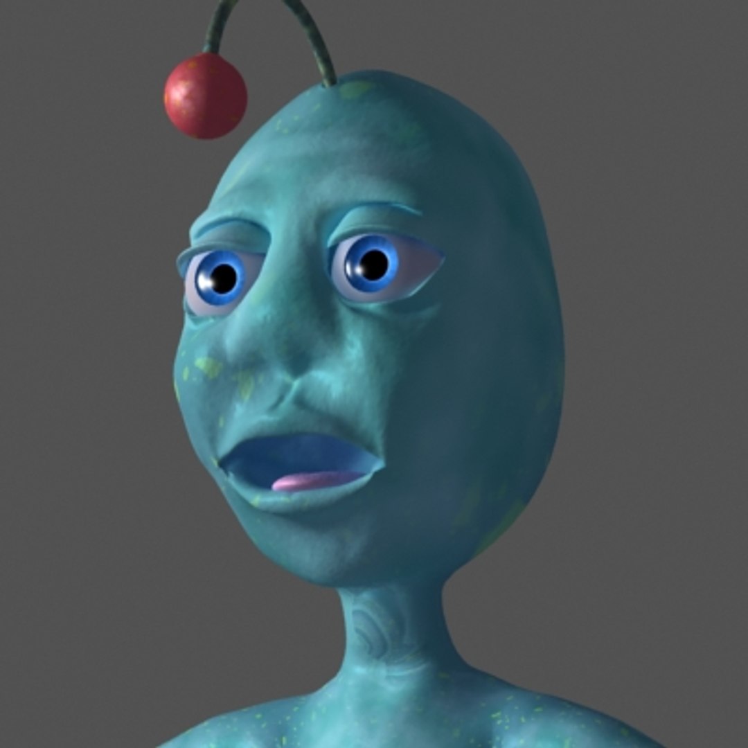Alien Creature Blue 3d Model