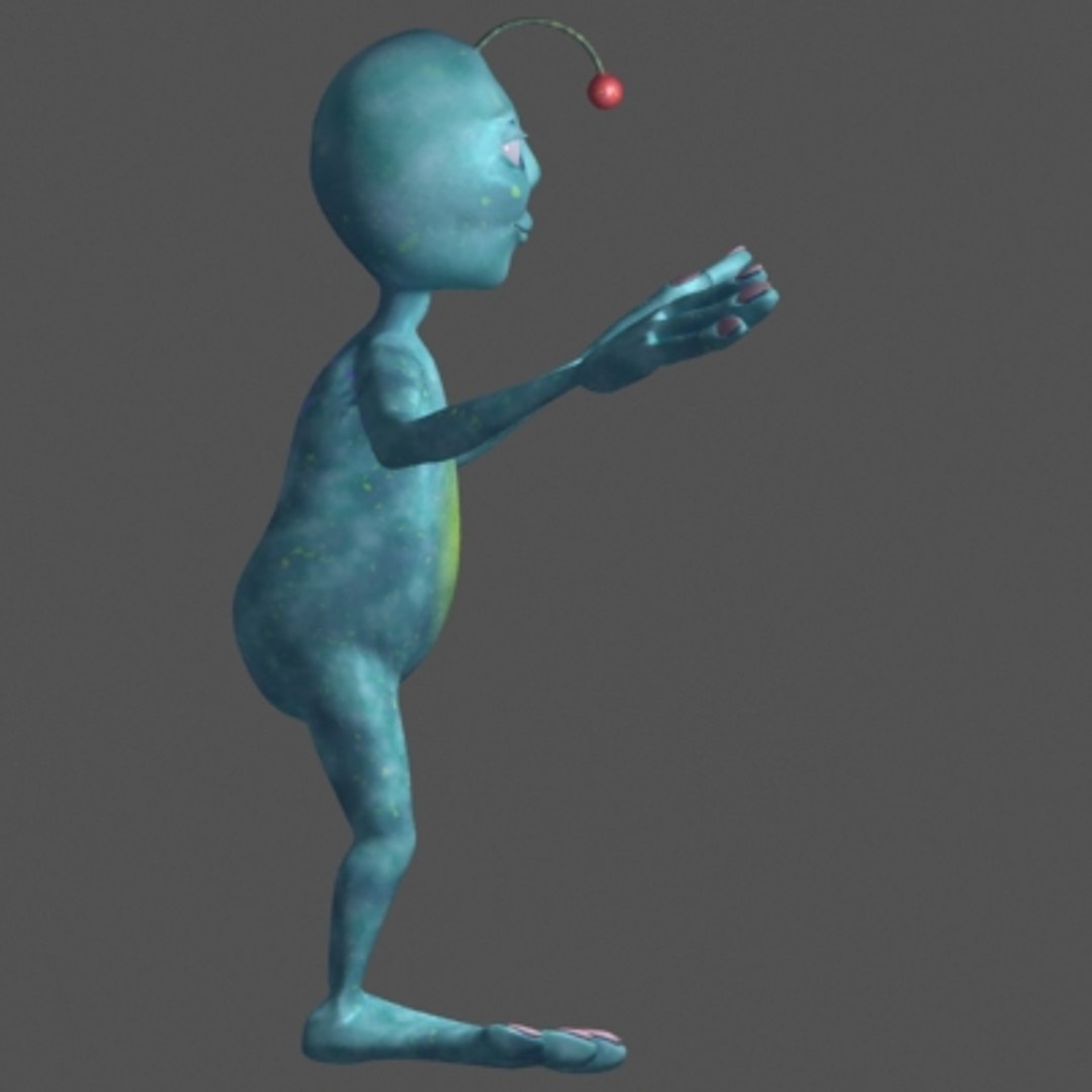 Alien Creature Blue 3d Model
