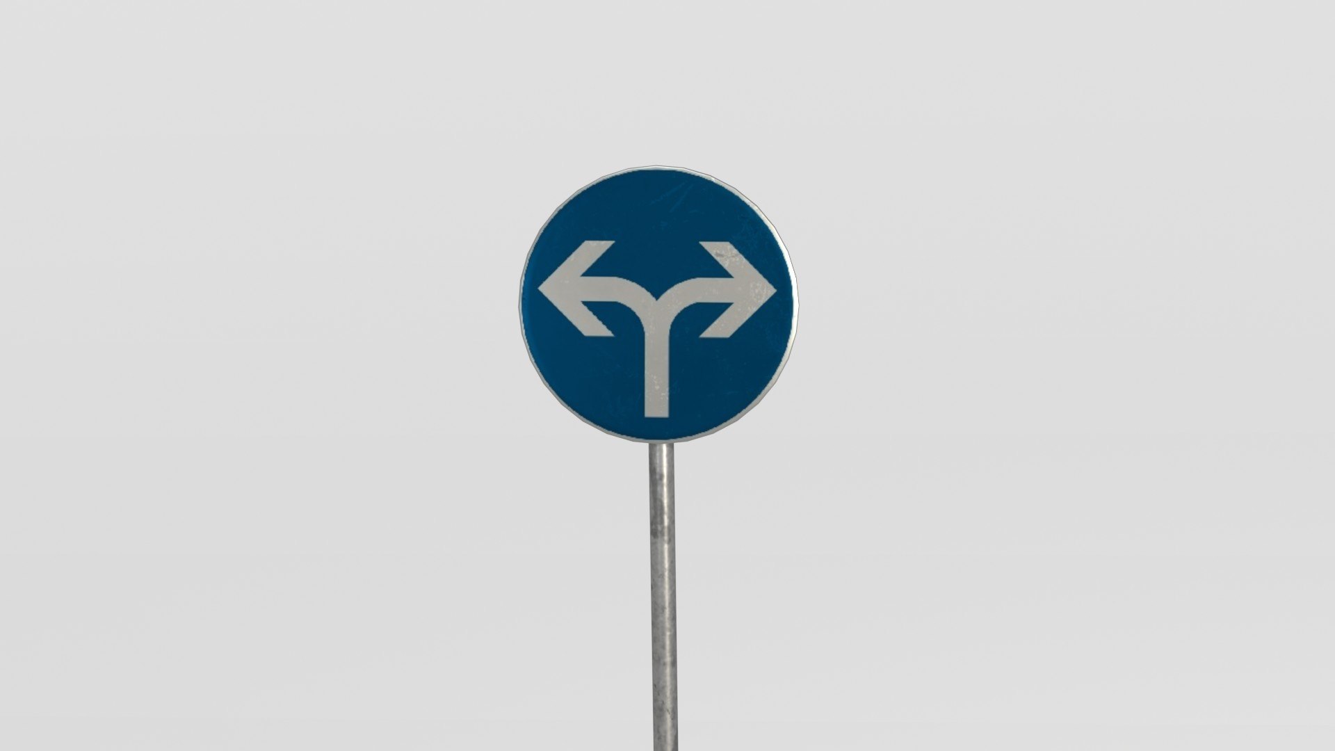 3D Traffic Sign Go Right Or Left Model - TurboSquid 2144774