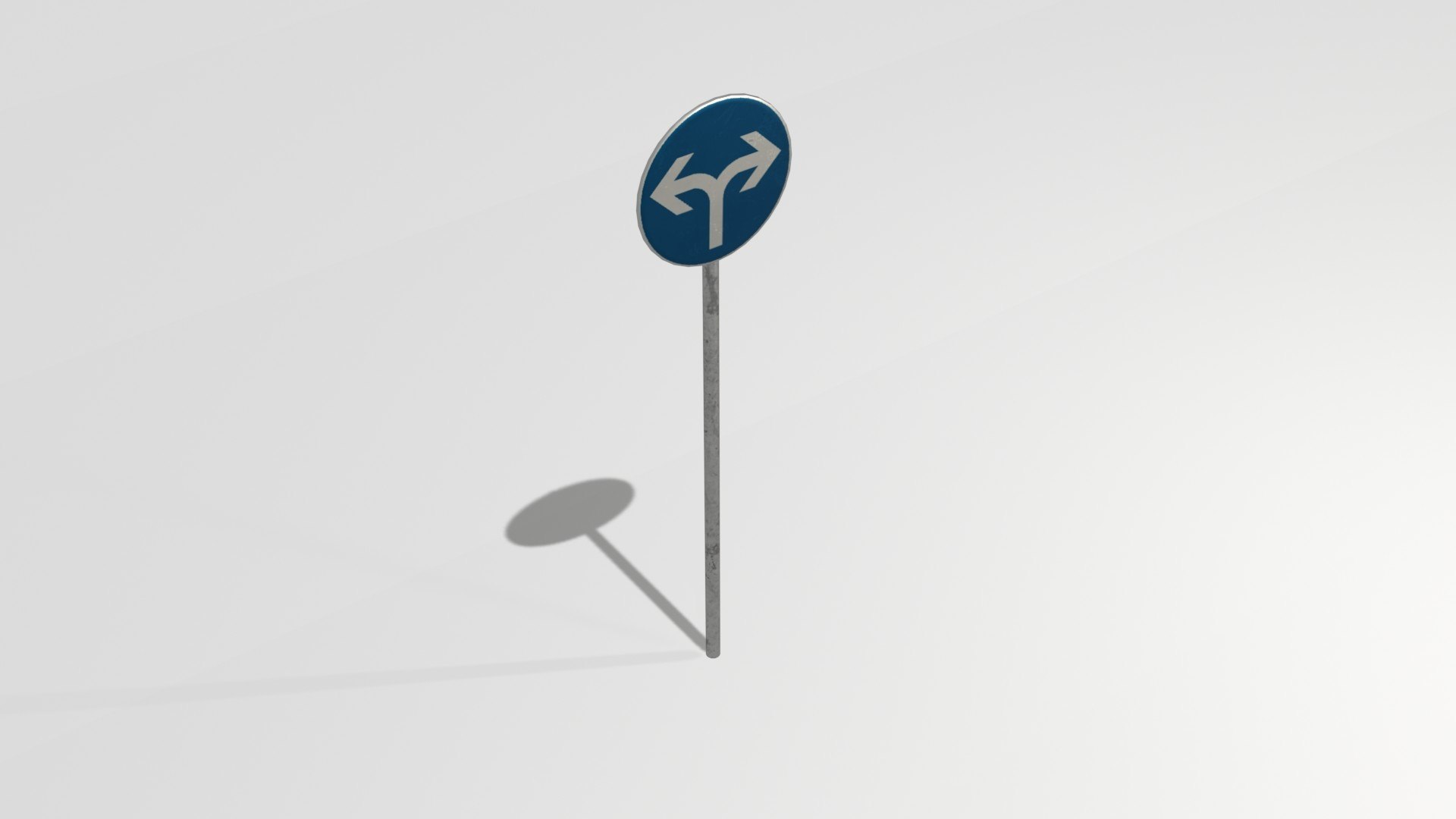 3D Traffic Sign Go Right Or Left Model - TurboSquid 2144774