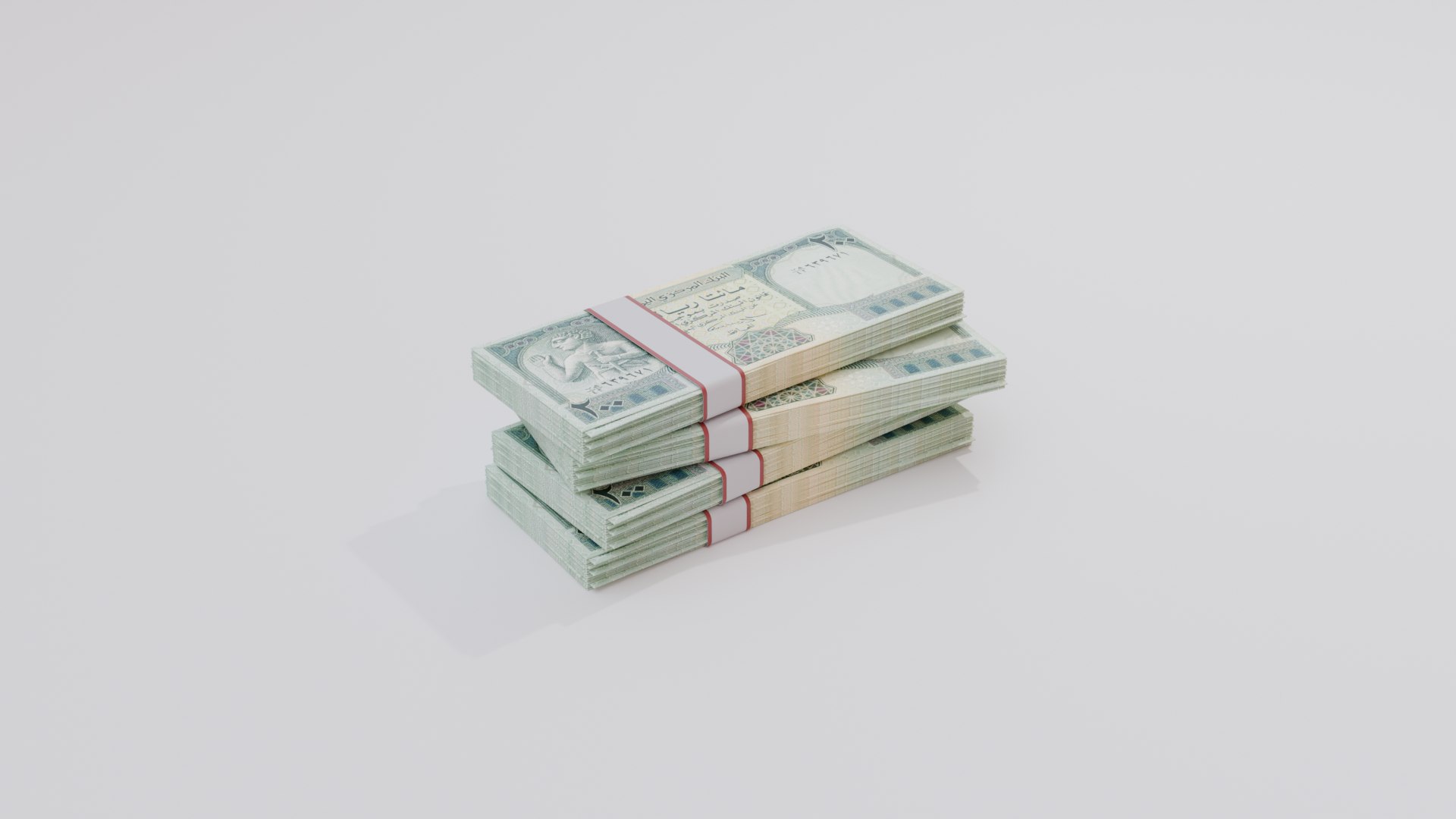 3D 200 Yemen Yemeni Rial Currency Model - TurboSquid 2399502