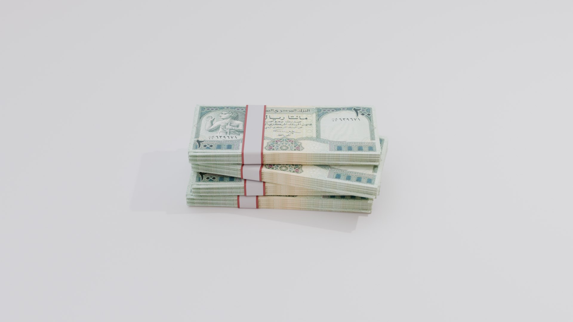3D 200 Yemen Yemeni Rial Currency Model - TurboSquid 2399502