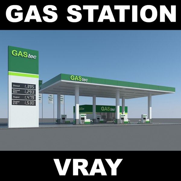 Gas Station 3D Models for Download | TurboSquid