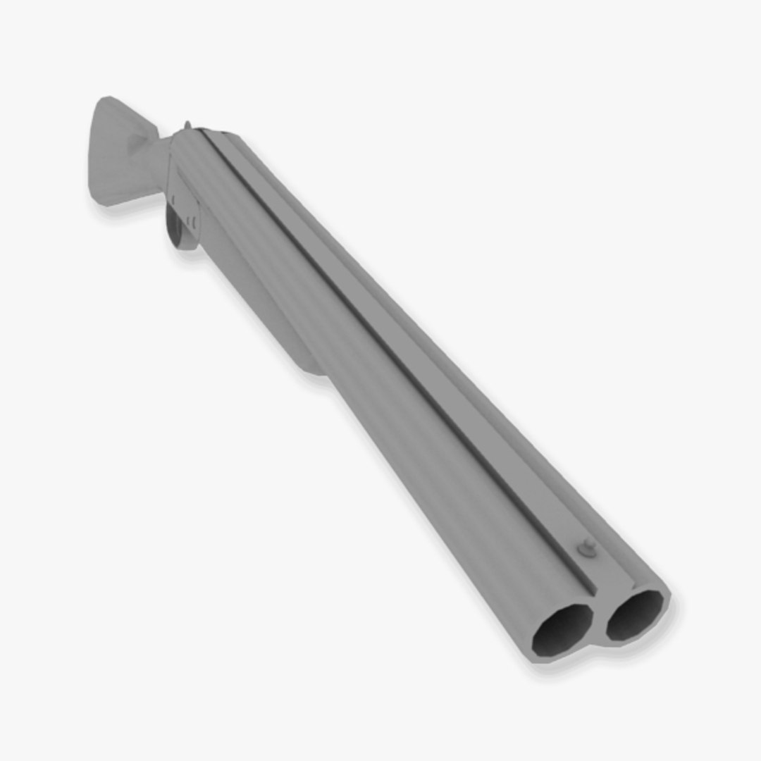 Double Barrel 12ga Weapon 3d Model