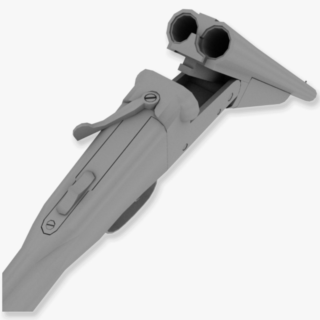 Double Barrel 12ga Weapon 3d Model