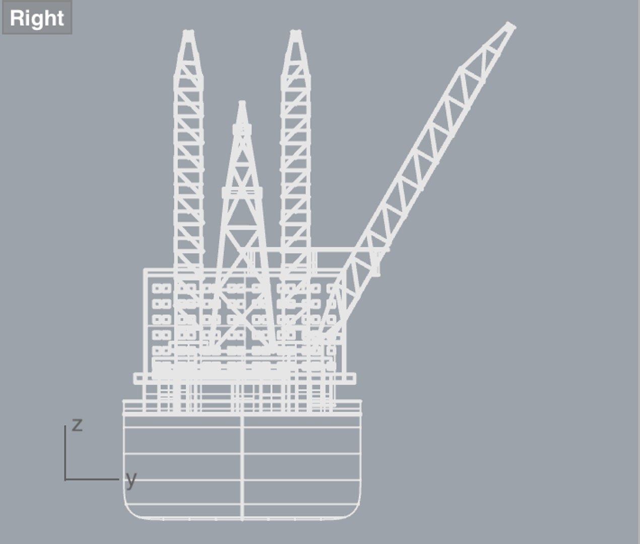 3d Drillship Offshore Oil Model