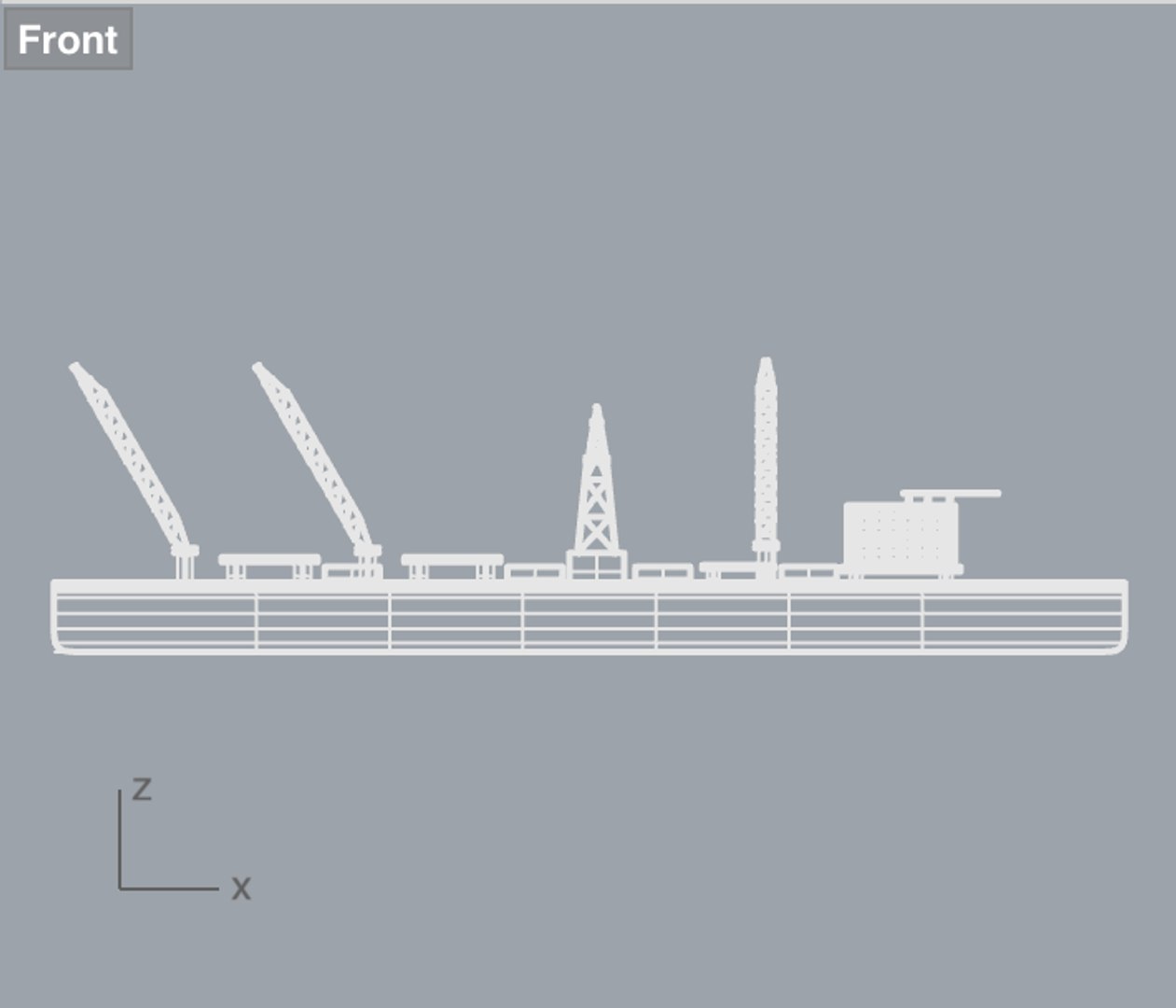 3d Drillship Offshore Oil Model