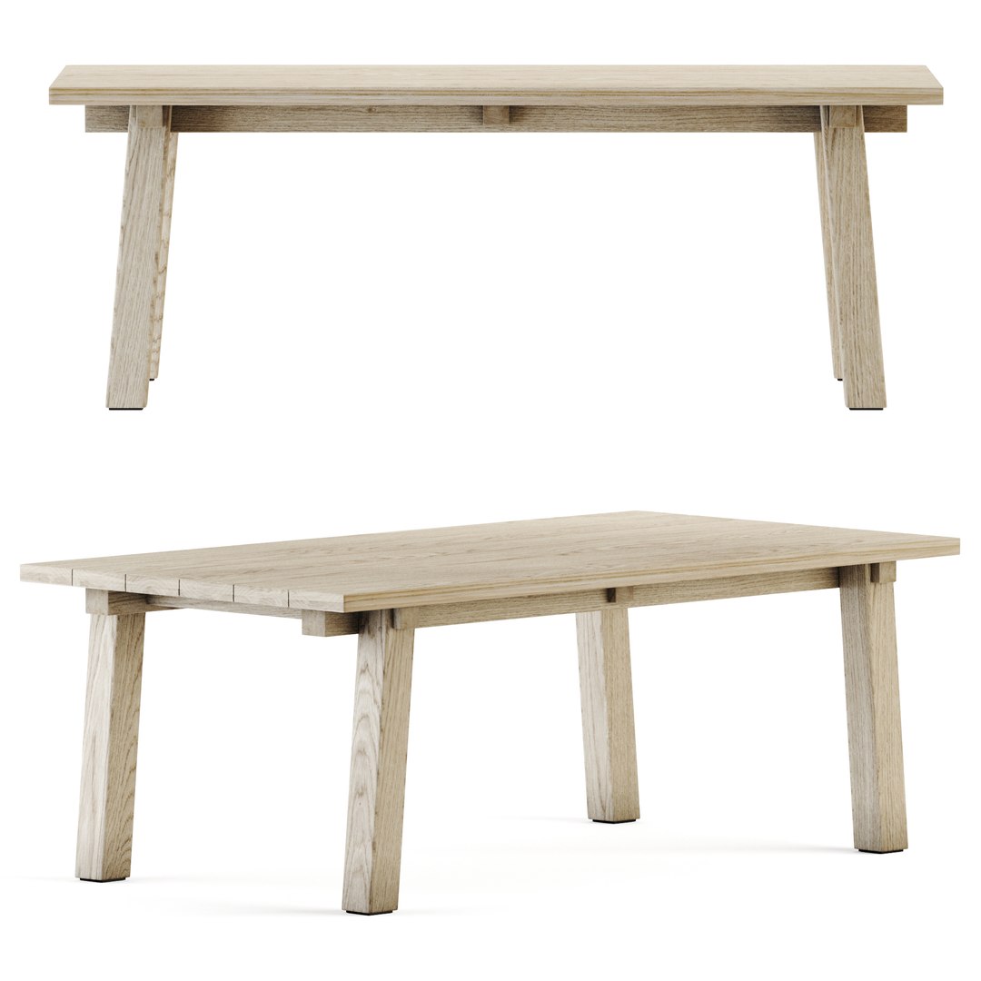 Teaka Table Wood Model - TurboSquid 1699811