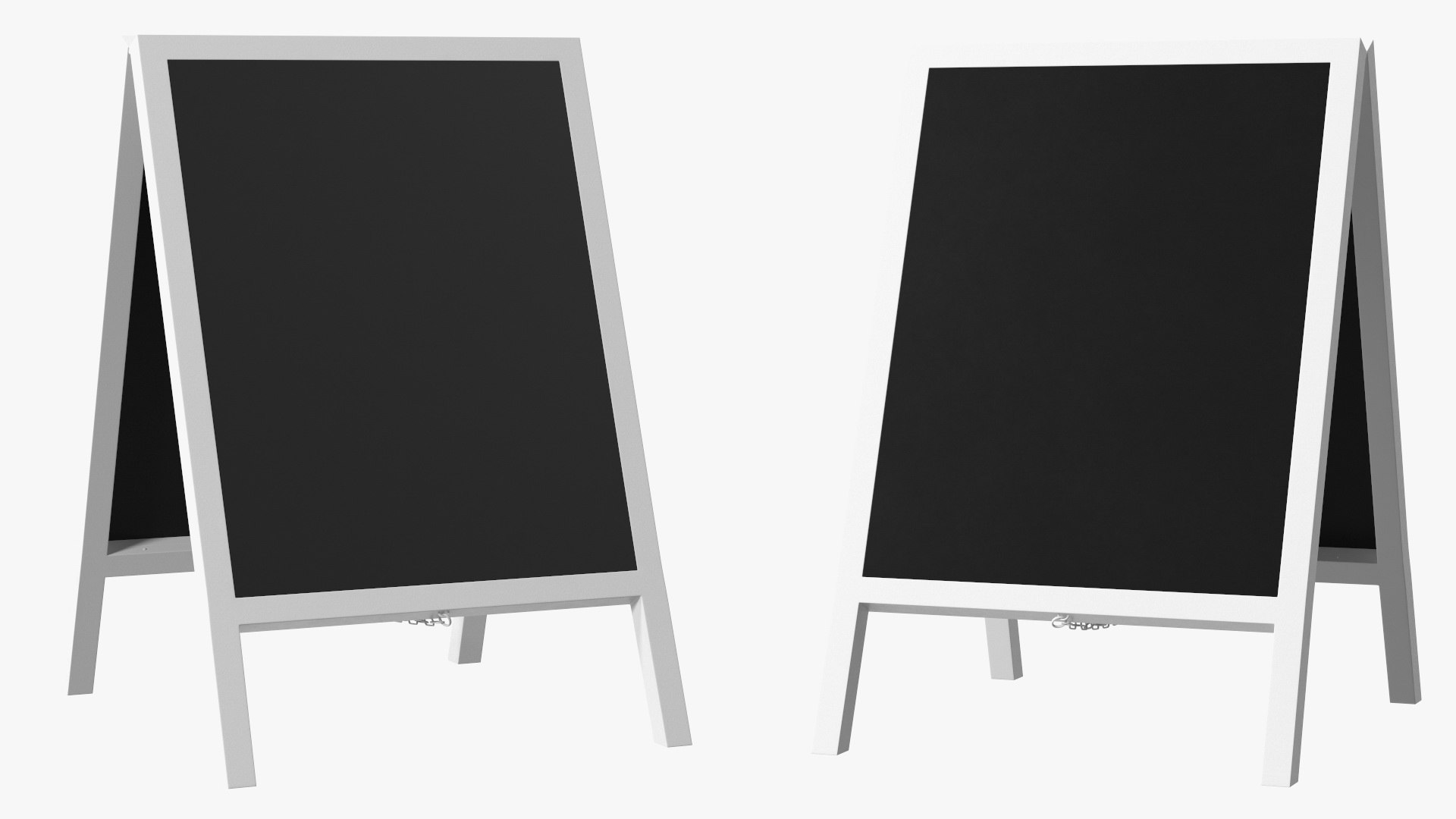 Wooden Chalkboard Sign White Clear Model - TurboSquid 2147297