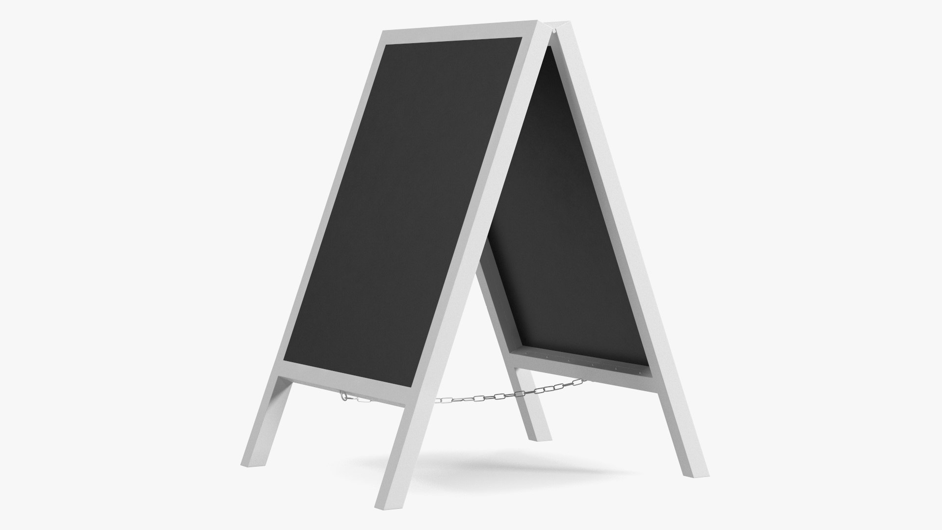 Wooden Chalkboard Sign White Clear Model - TurboSquid 2147297
