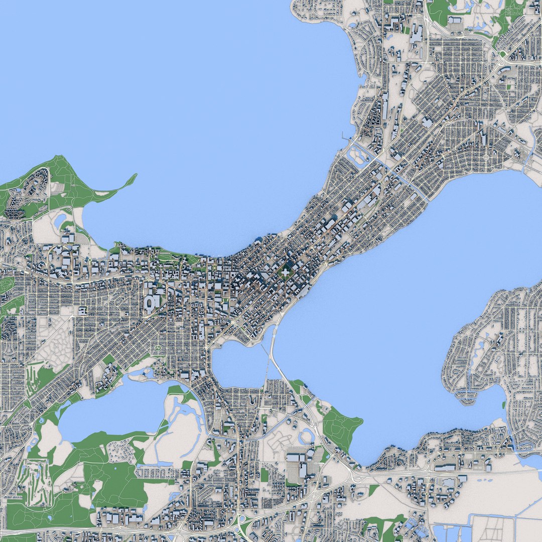 Madison City Wisconsin 3D Model - TurboSquid 2315382