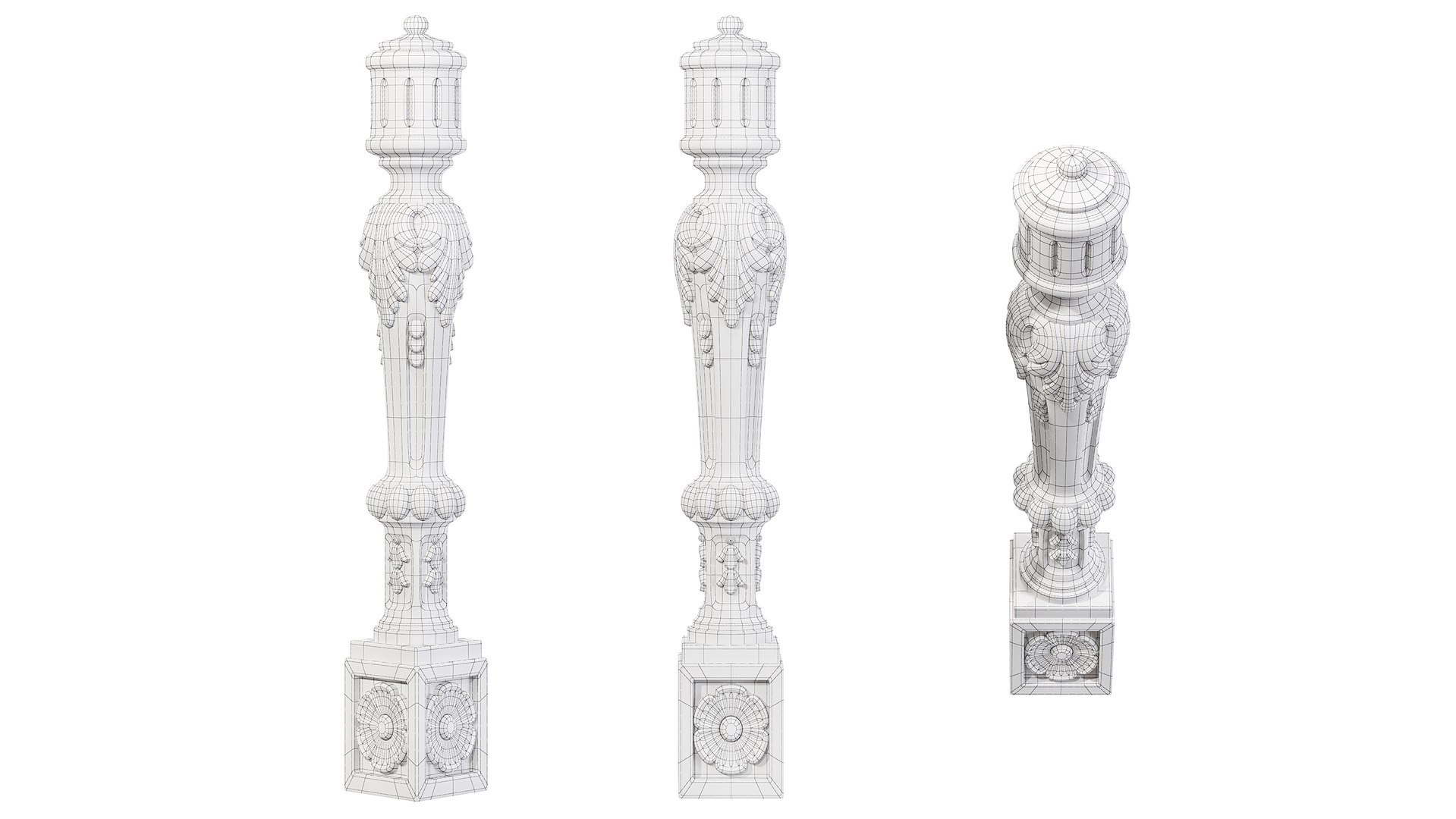 Classic Baluster 03 Model - TurboSquid 2066901