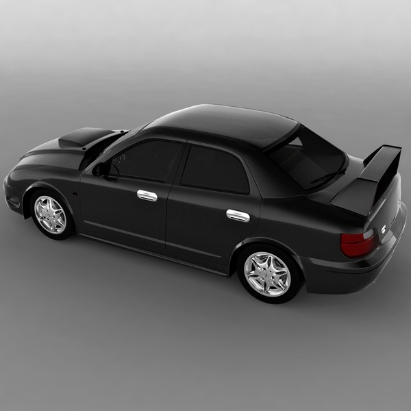 maya realistic subaru impreza wrx