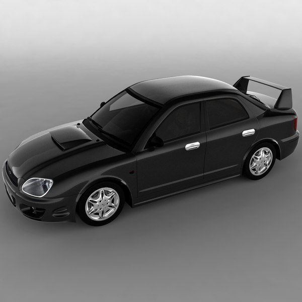 maya realistic subaru impreza wrx