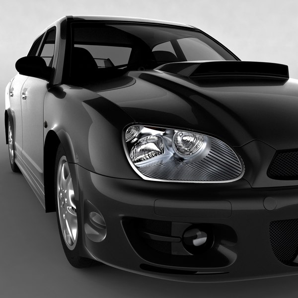 maya realistic subaru impreza wrx