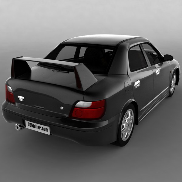 maya realistic subaru impreza wrx