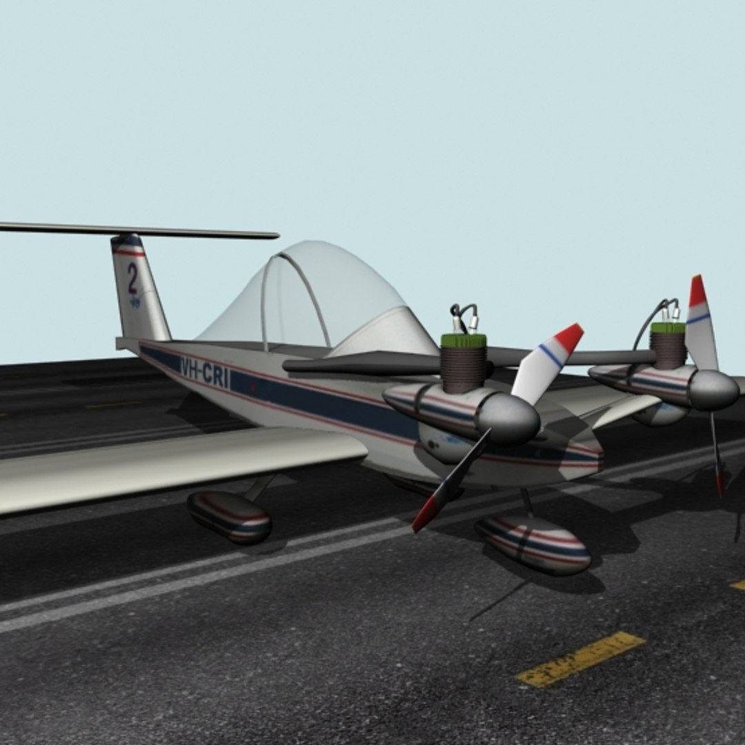 Cricri Smallest Twin Engine 3d Model