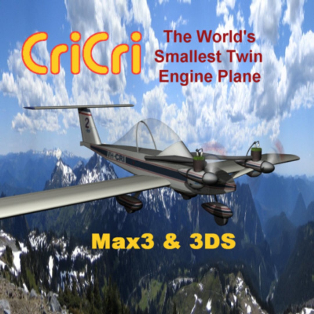 Cricri Smallest Twin Engine 3d Model