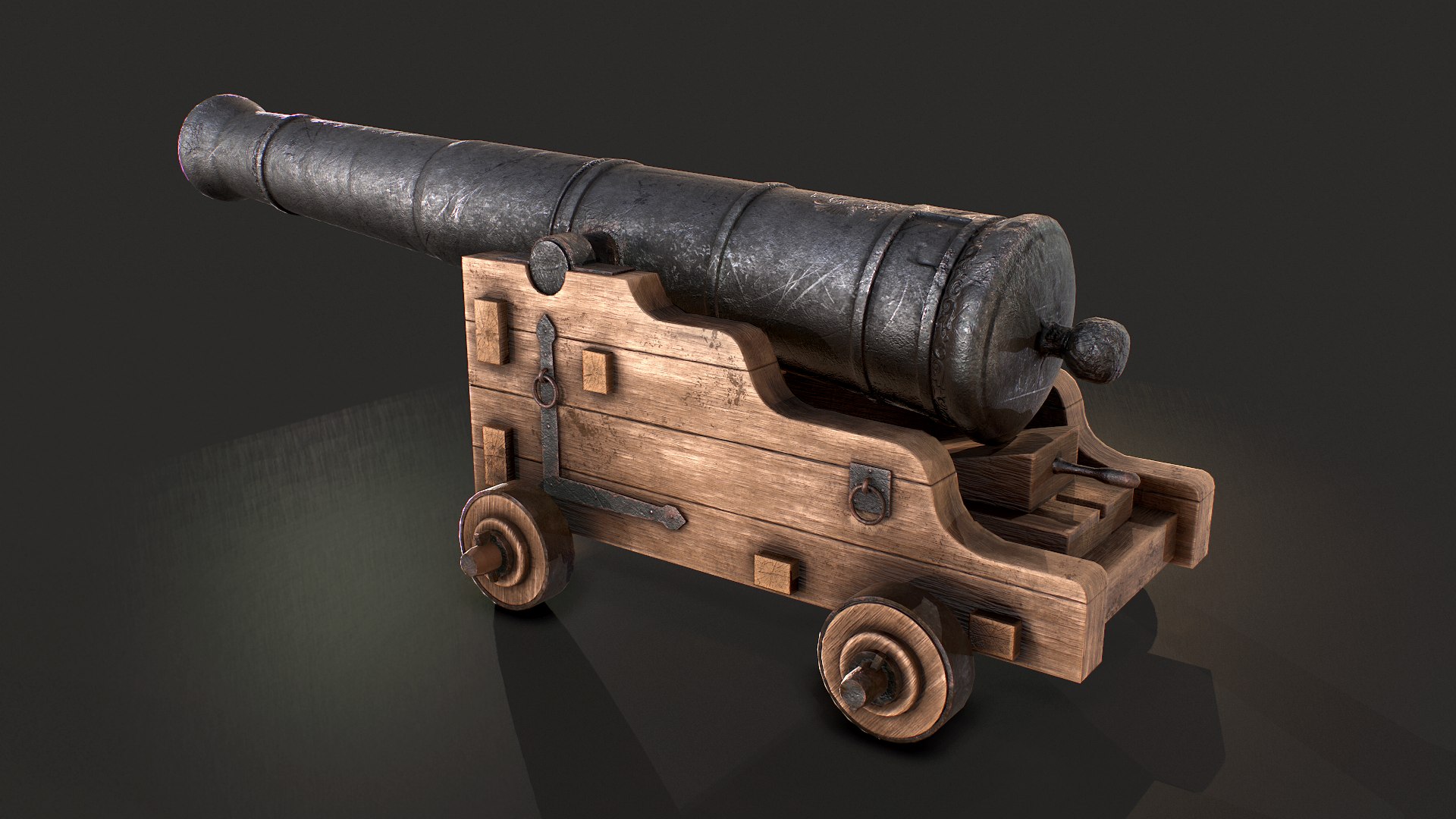 3D Model Naval Cannon - TurboSquid 1442819
