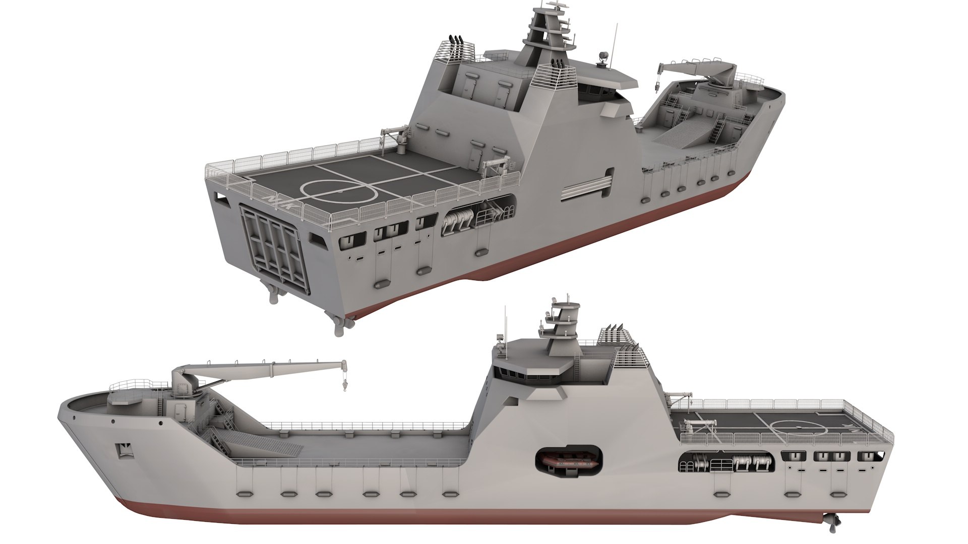 LST 100 - Landing Ship Transport 3D Model - TurboSquid 2448494