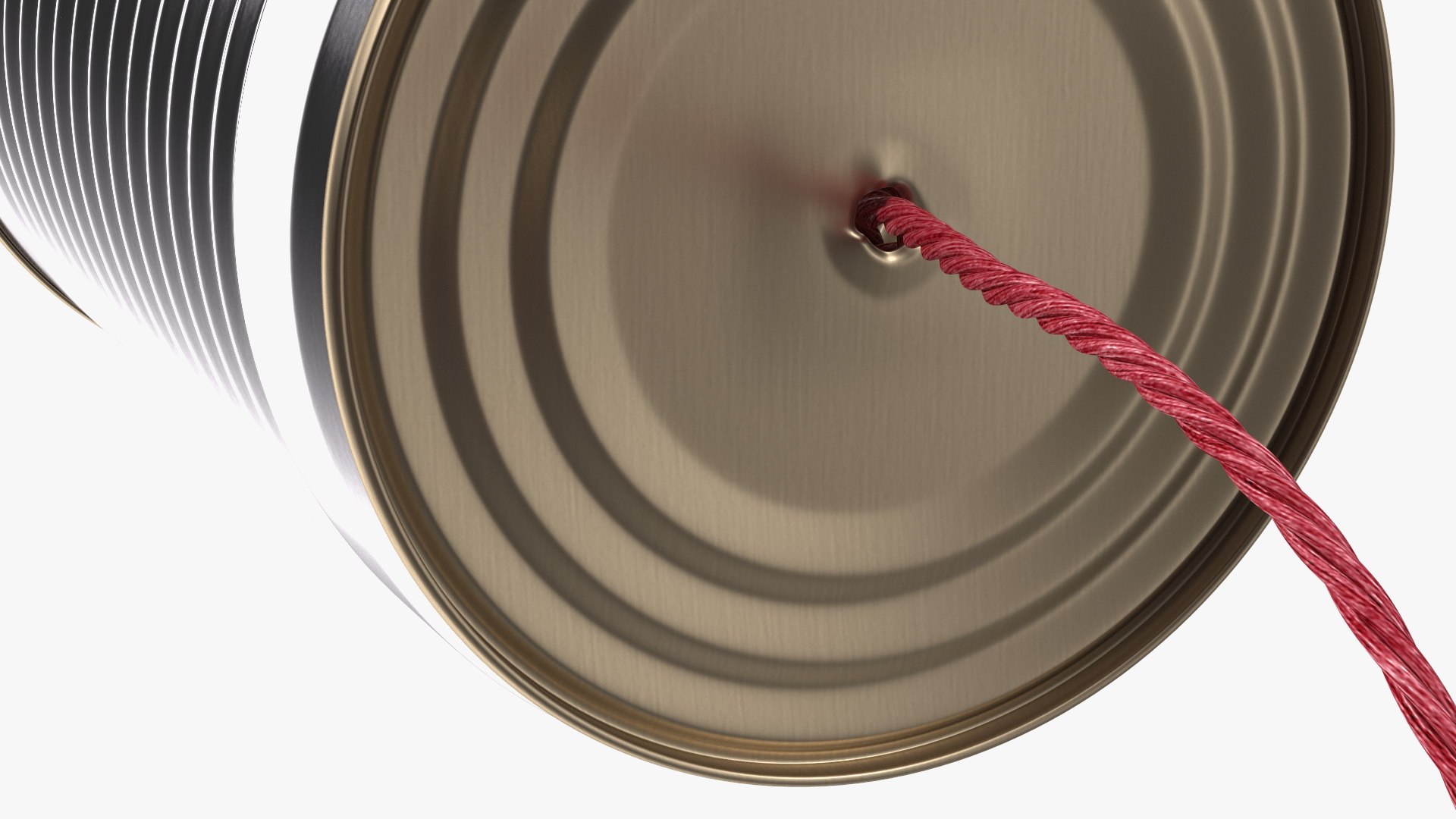 3D Tin Can Phone With Torn String Model - TurboSquid 1841236