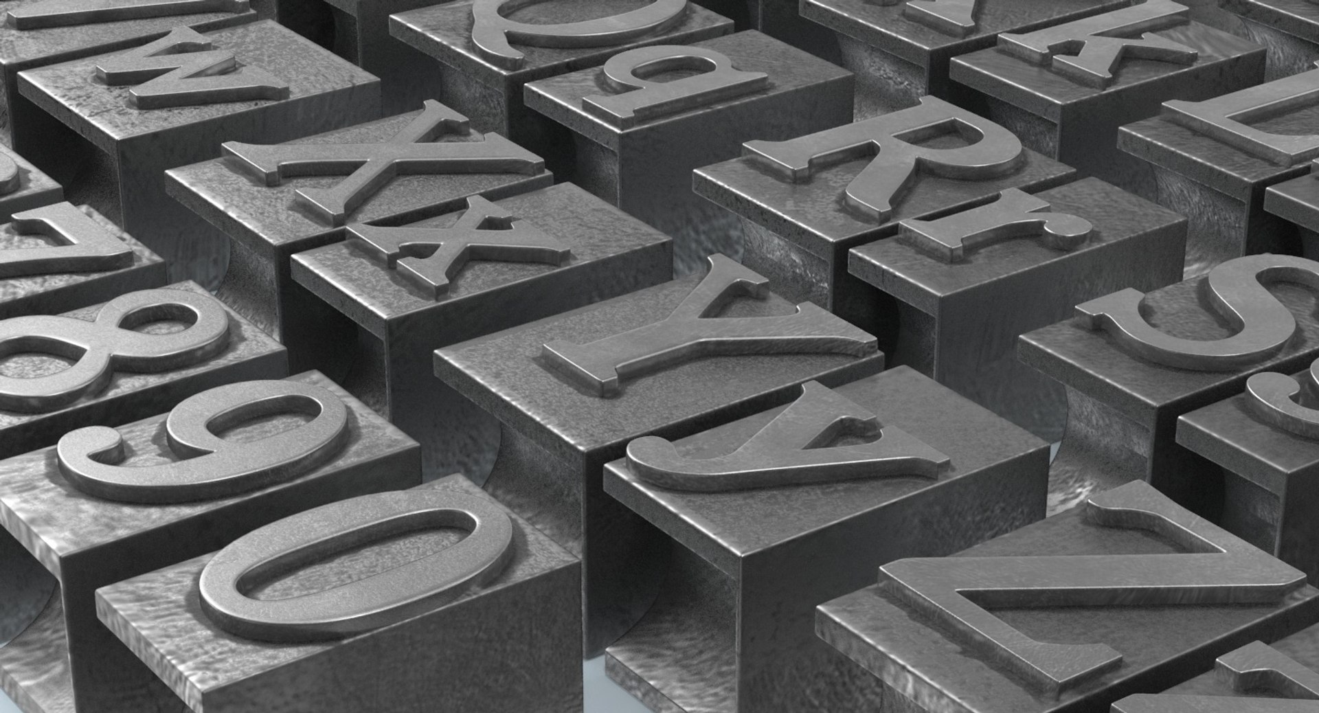 3d Model Typesetting Letters