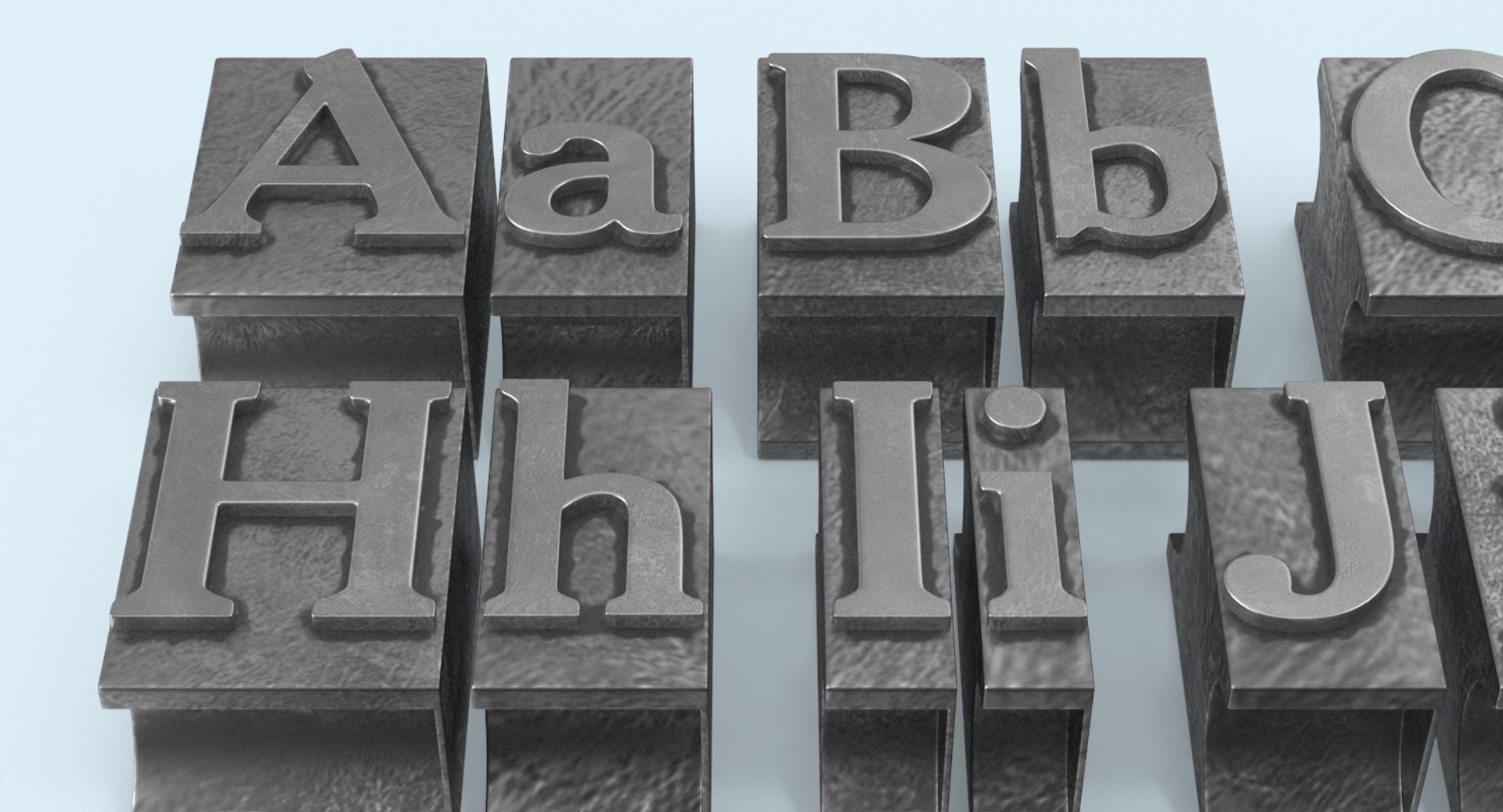3d Model Typesetting Letters