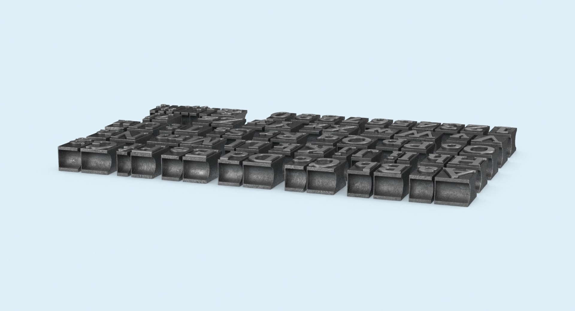 3d Model Typesetting Letters