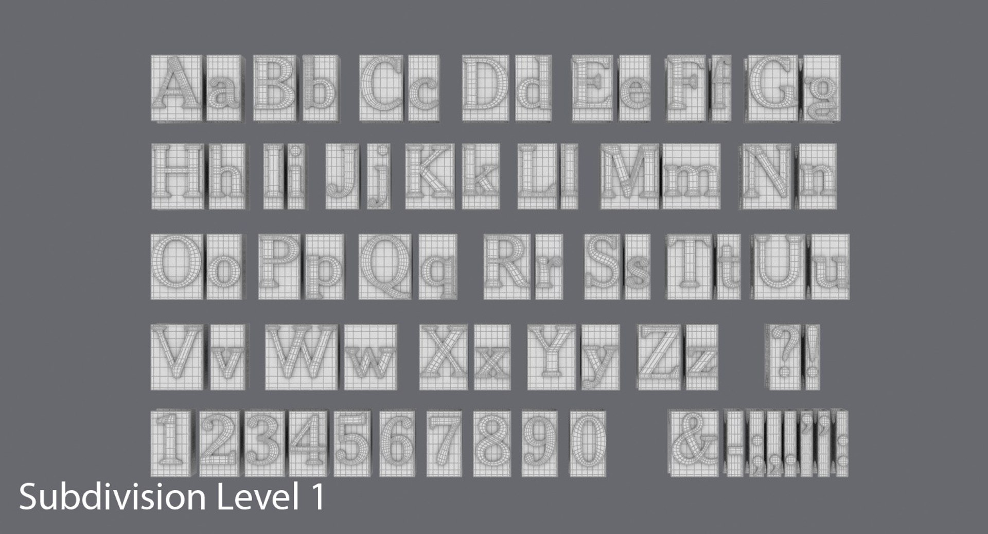 3d Model Typesetting Letters