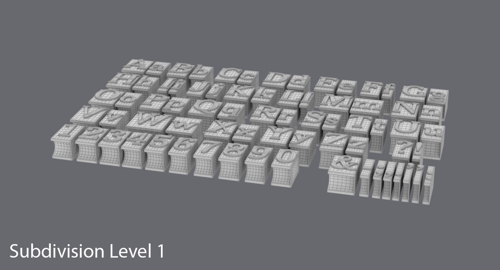 3d Model Typesetting Letters