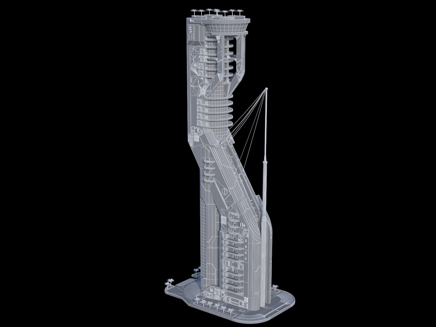 Sci-fi Buildings 3D Model - TurboSquid 1382648