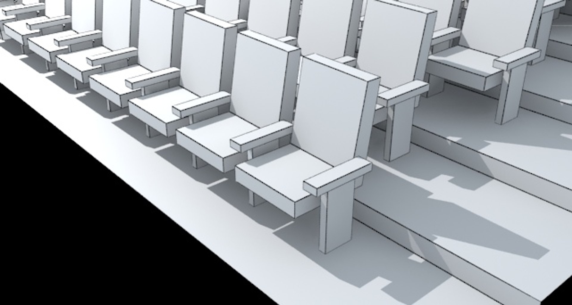 3d theater chairs model