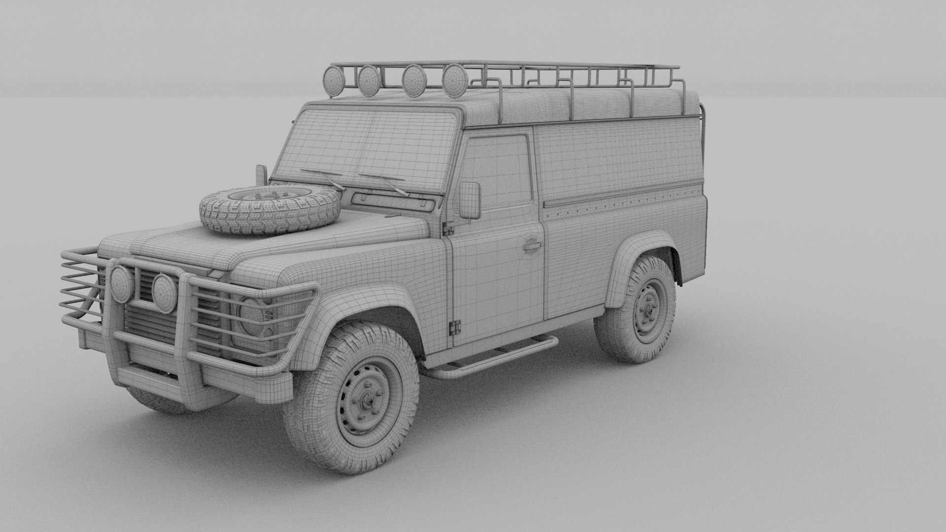 3d model land rover defender 110