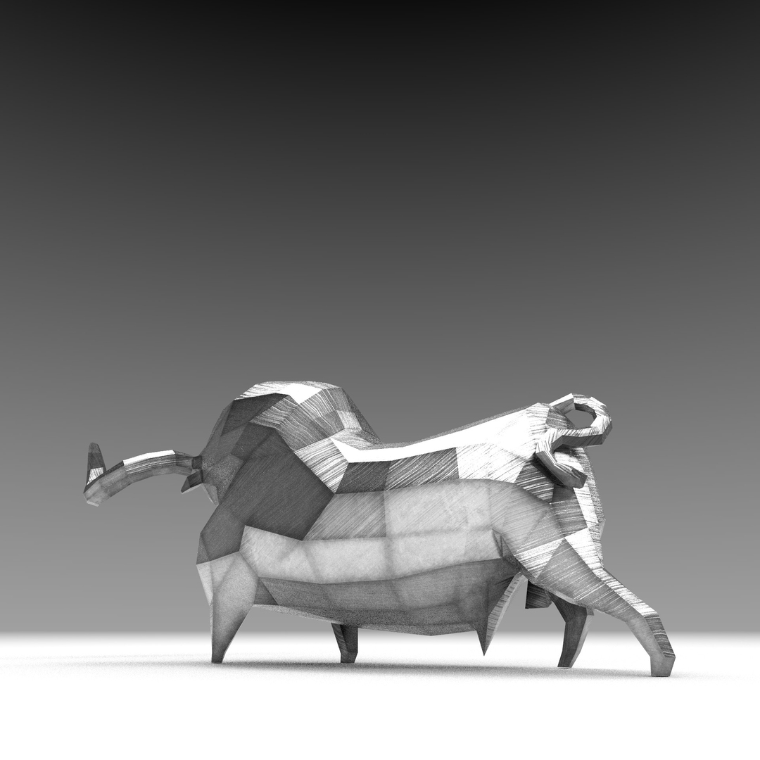 3D bull metal model - TurboSquid 1670386