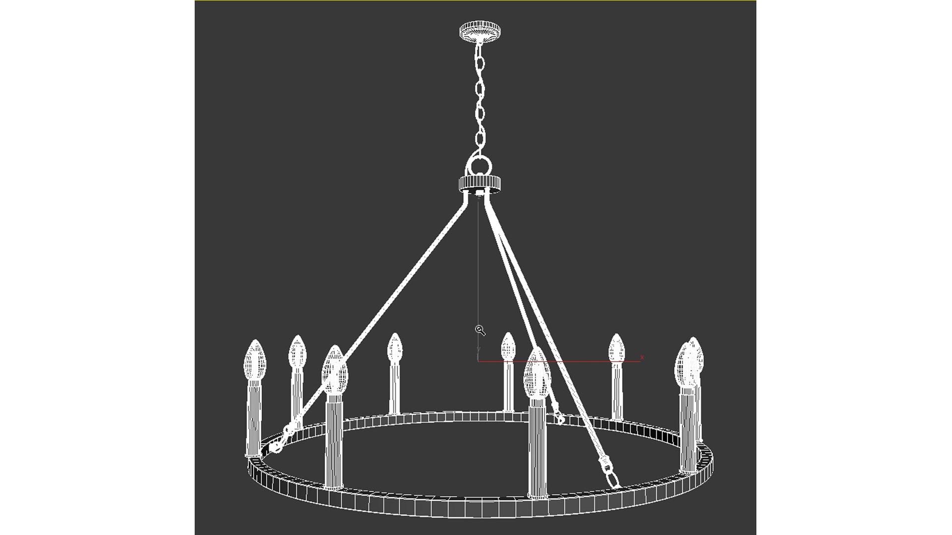 Gilliam Collection Nine-Light Brushed Nickel New Traditional Chandelier ...