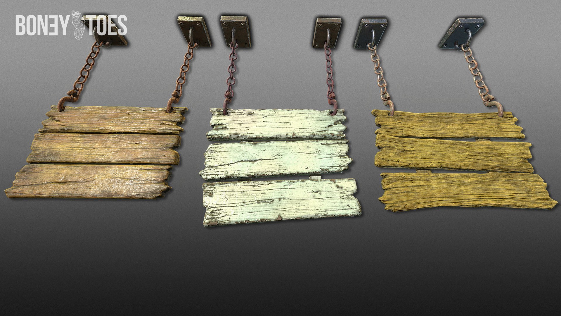 3D Hanging Wooden Sign Ready Model - TurboSquid 1284901