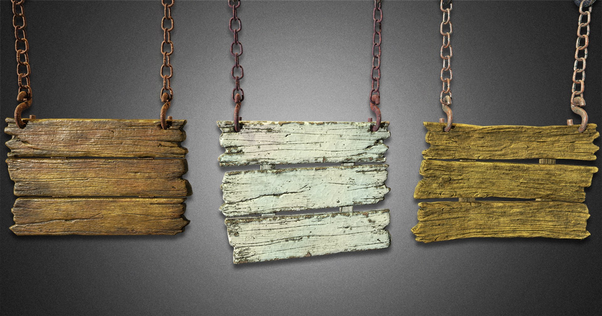 3D Hanging Wooden Sign Ready Model - TurboSquid 1284901