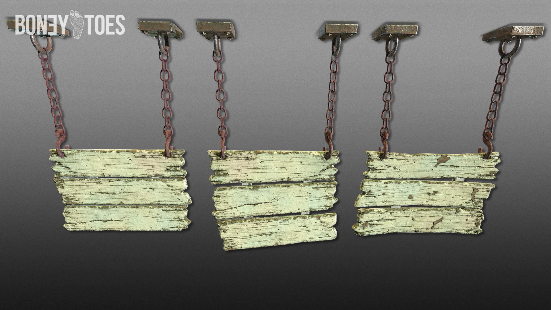 3D Hanging Wooden Sign Ready Model - TurboSquid 1284901