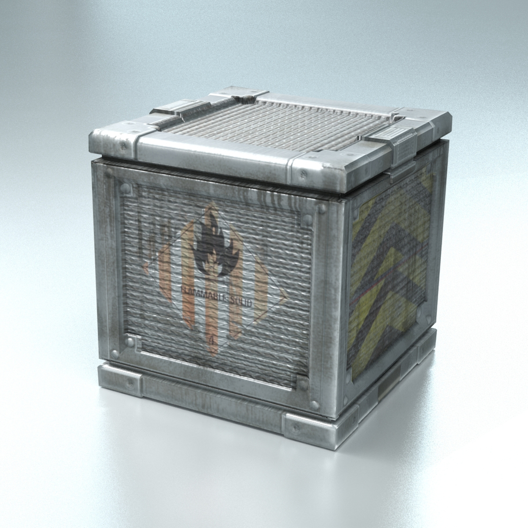 3d model tech crate