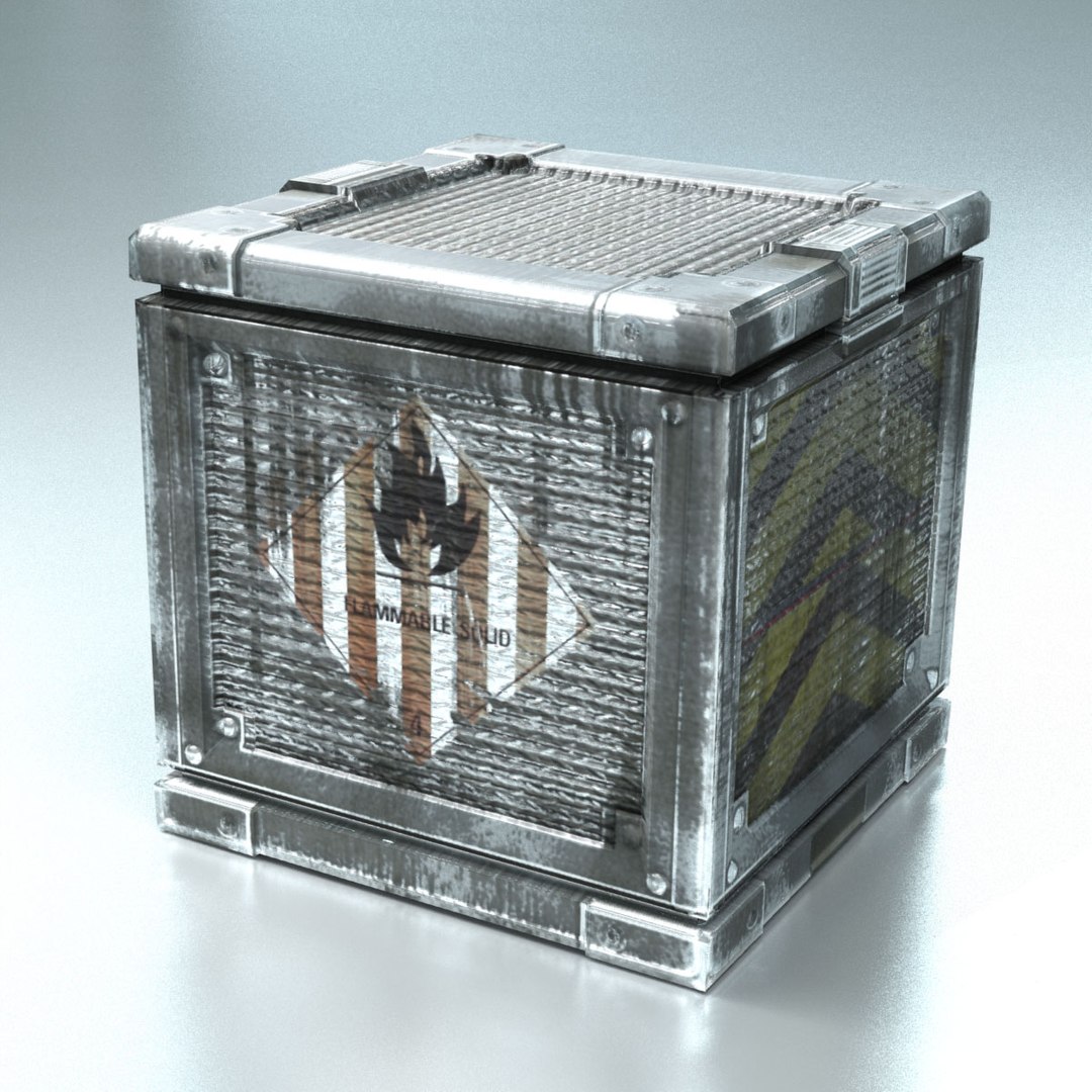 3d model tech crate