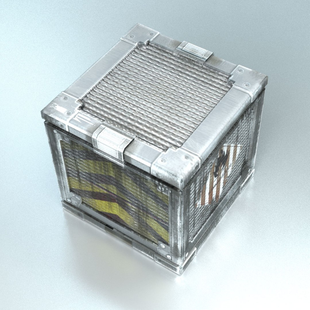 3d model tech crate