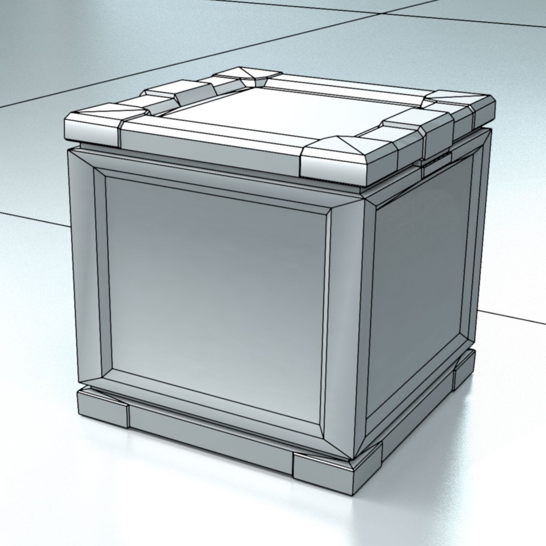 3d model tech crate