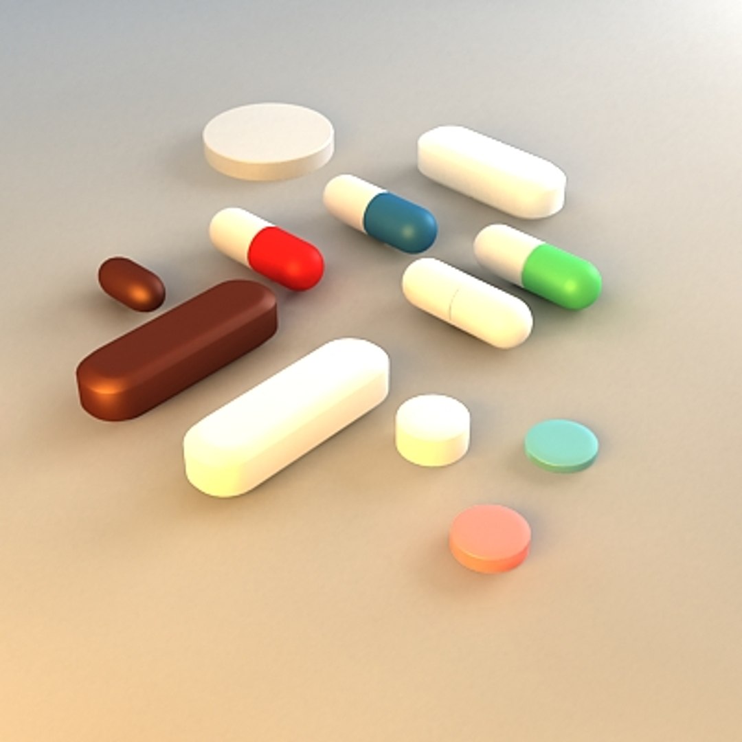 medical pills 3d model