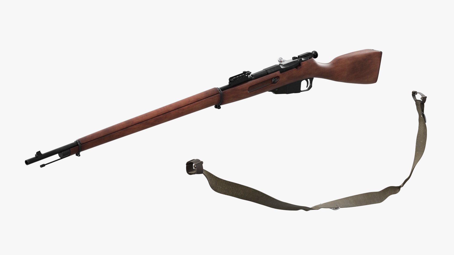 3D Model Mosin M1891 Infantry Rifle With Sling - TurboSquid 2441919