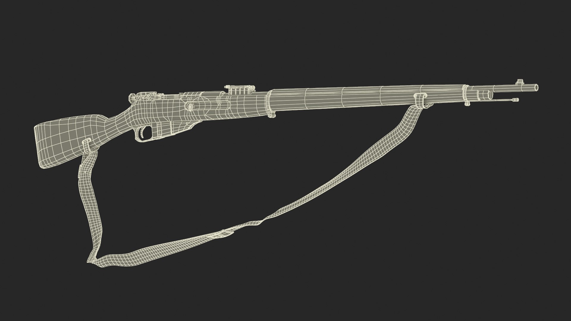 3D Model Mosin M1891 Infantry Rifle With Sling - TurboSquid 2441919