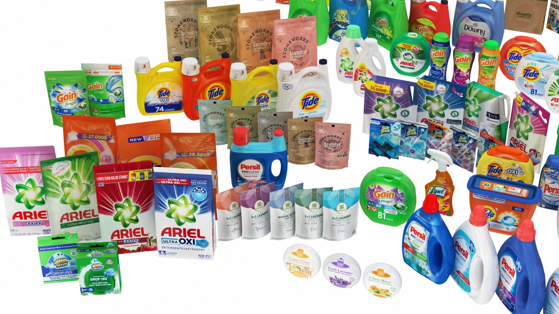 3D Detergent And Bath Cleaning Equipment - TurboSquid 2295700