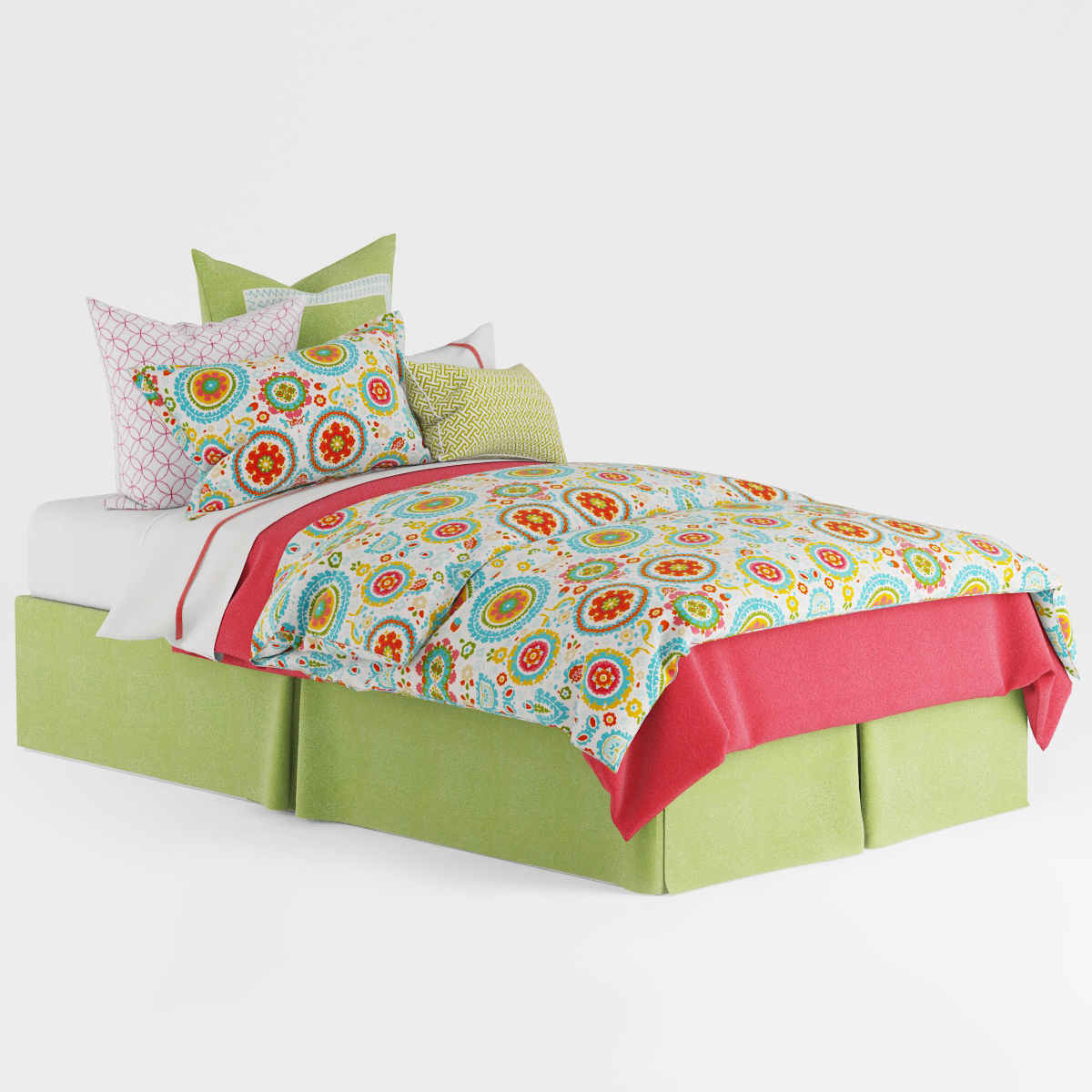 3d model bedding pillows sheet