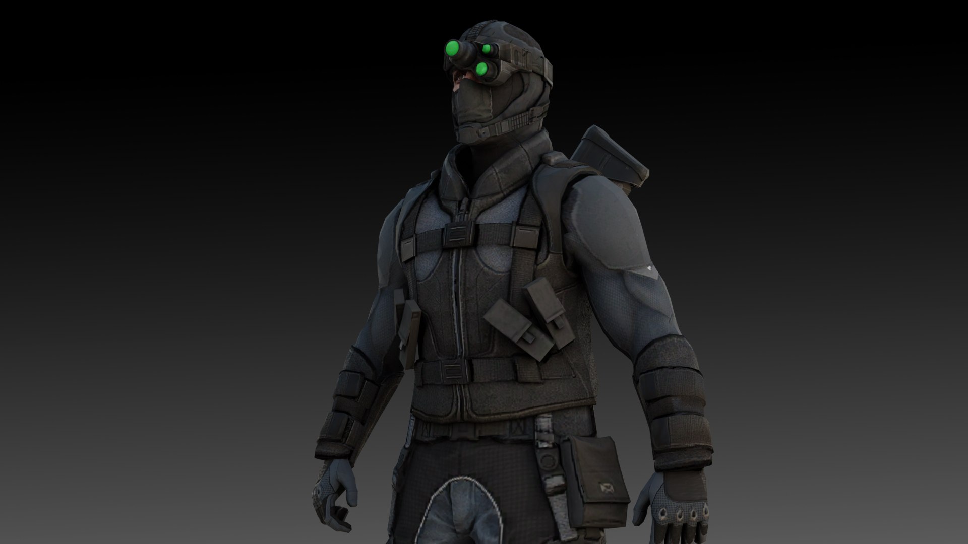 Archer Splinter Cell Conviction 3D Model High-Quality Rigged 3D Model ...